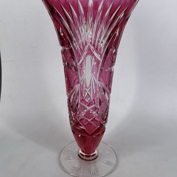 Unbranded | Accents | Antique Bohemian Cut To Clear Glass Pinwheel Red ...